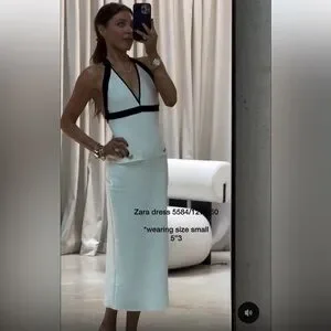 Zara | Dresses | Zara Halter Stretch Contouring Sculpt Fabric Bodycon ...